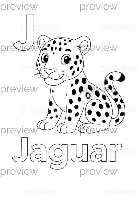 Jaguar Animal Drawing For Kids