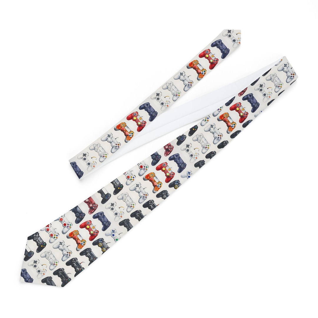 Gaming Controller Necktie, Video Game Gamer Tie, Gaming Console ...