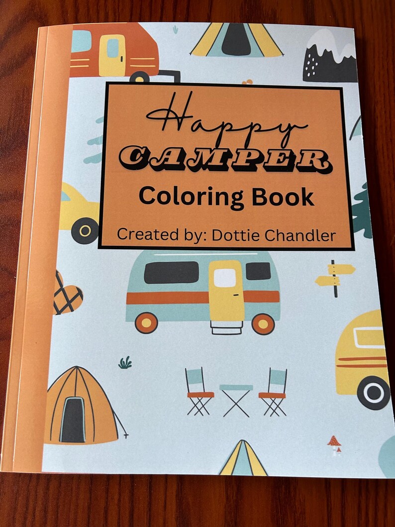 Happy Camper Coloring Book - Etsy