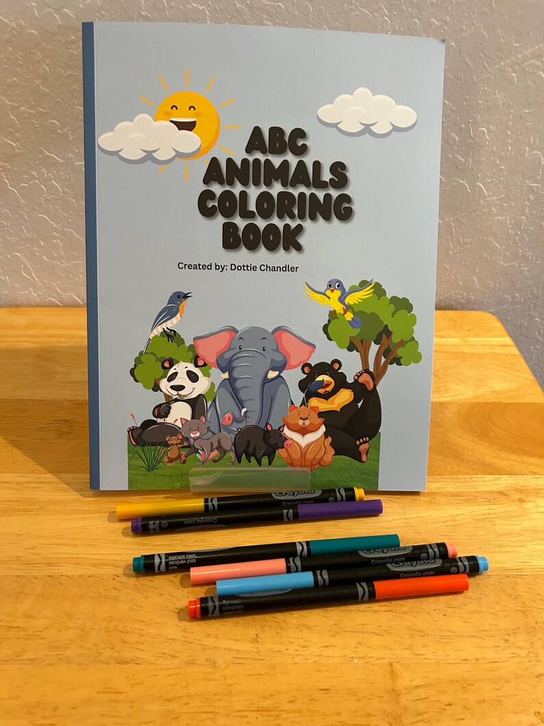 ABC Animals Coloring Book for Preschoolers - Etsy