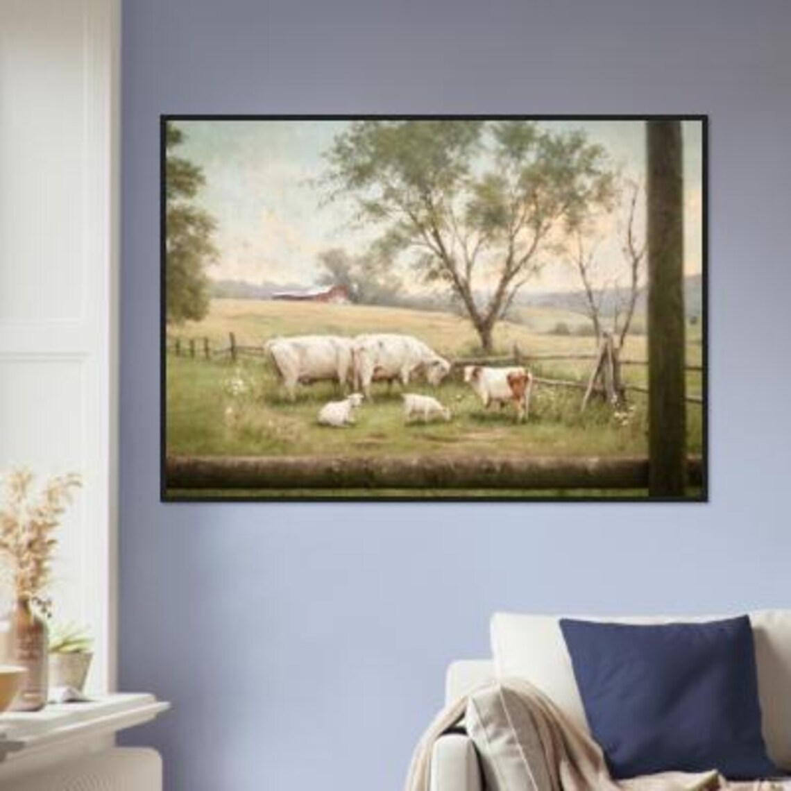 Nostalgic Farm Life: Vintage Barnyard Scene Classic Matte Paper Wooden ...