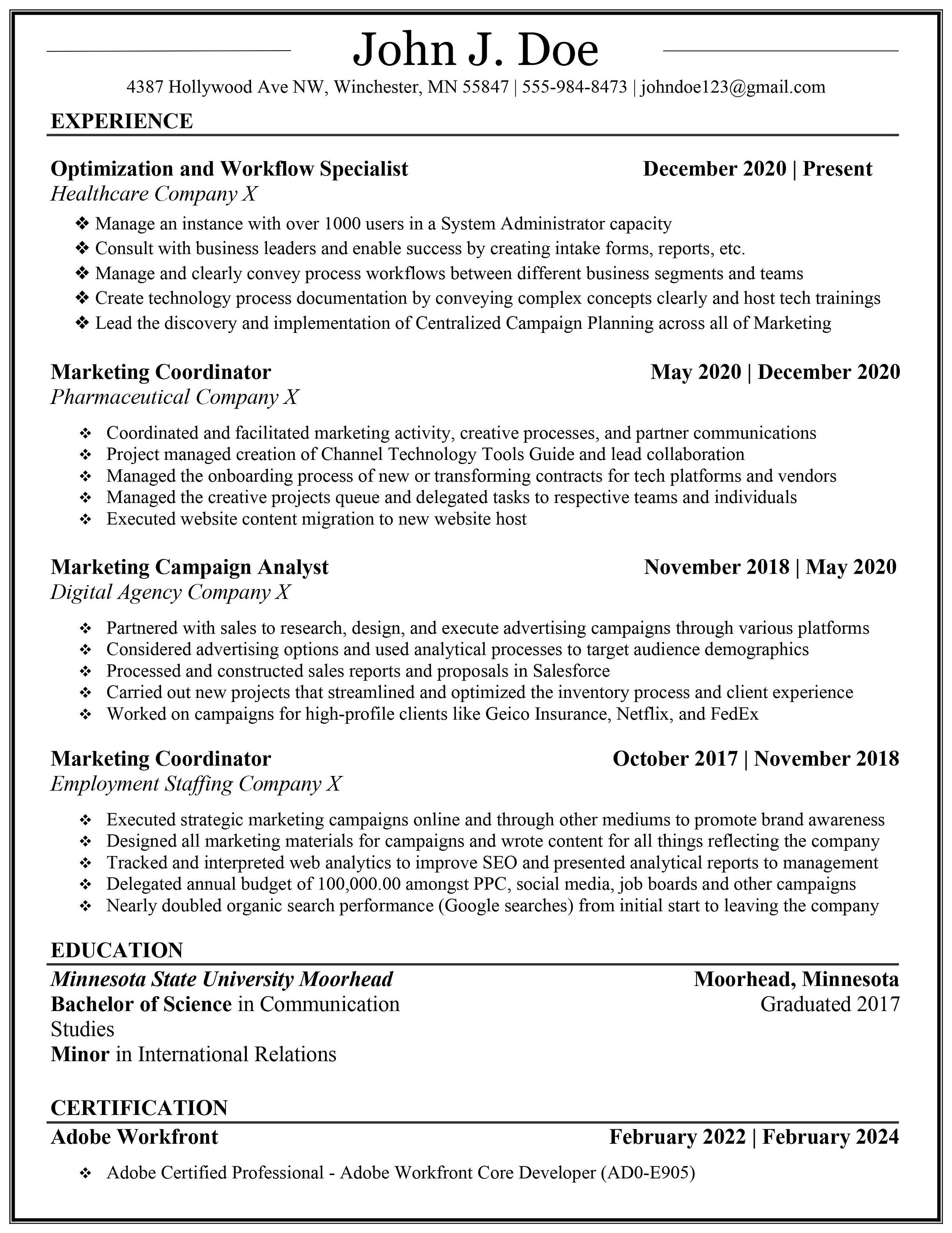 Professional Clean Resume Template - Etsy