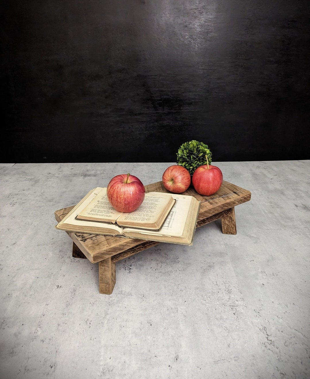 Rustic Charcuterie Board Trivet Home Decor, Riser Stand, Salt Pepper ...