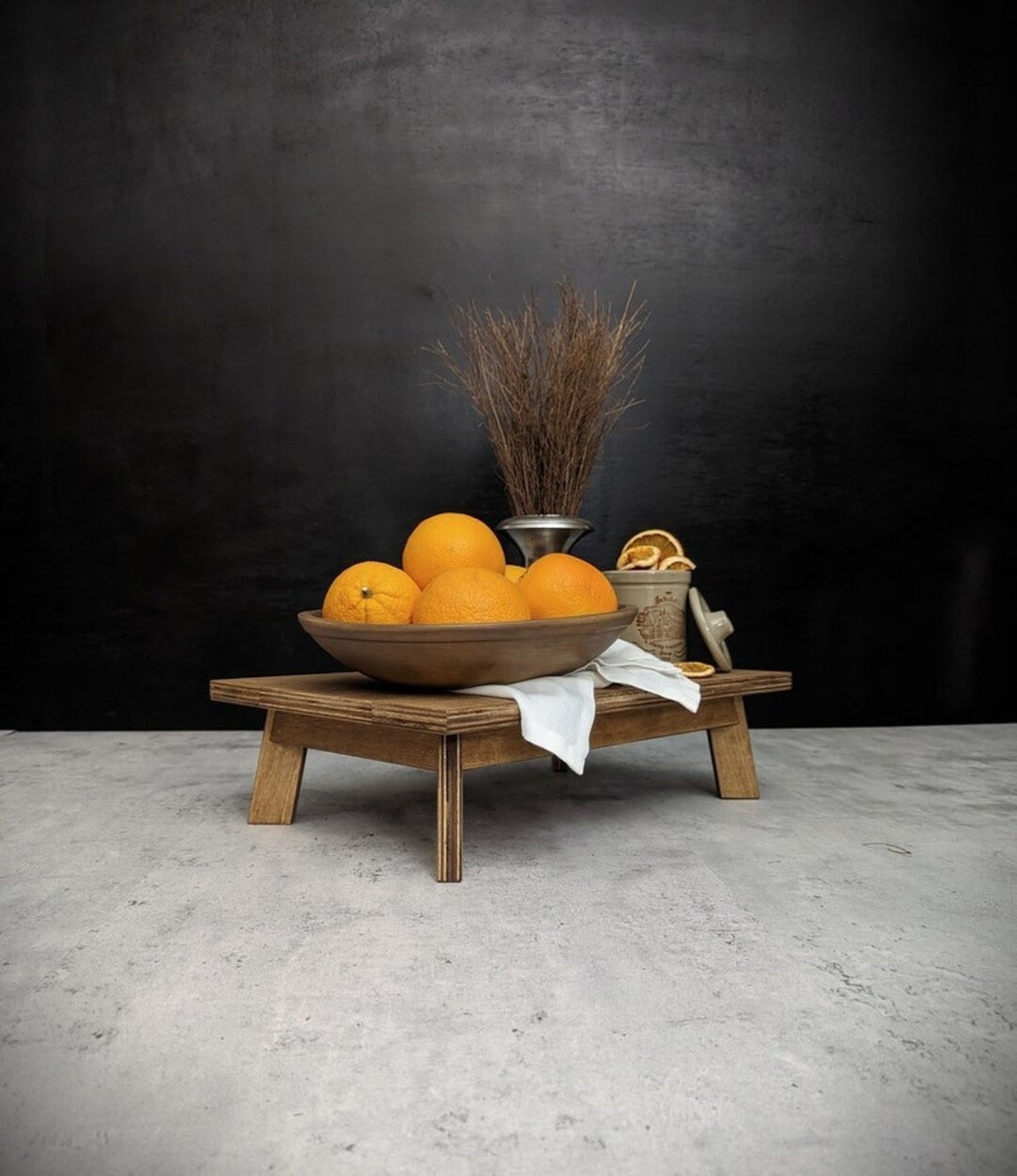 Rustic Charcuterie Board Trivet Home Decor, Riser Stand, Salt Pepper ...