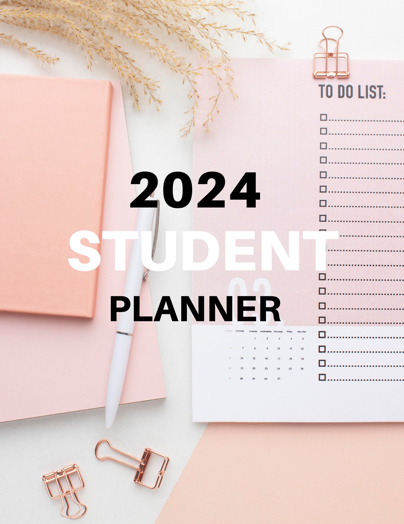 2024 Student Planner - Daily, Weekly, Monthly| Academic Calendar, Class ...