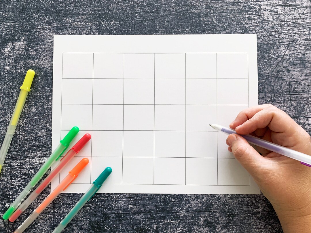 Make Your Own Doodle Challenge Blank Template Printable Download - Etsy