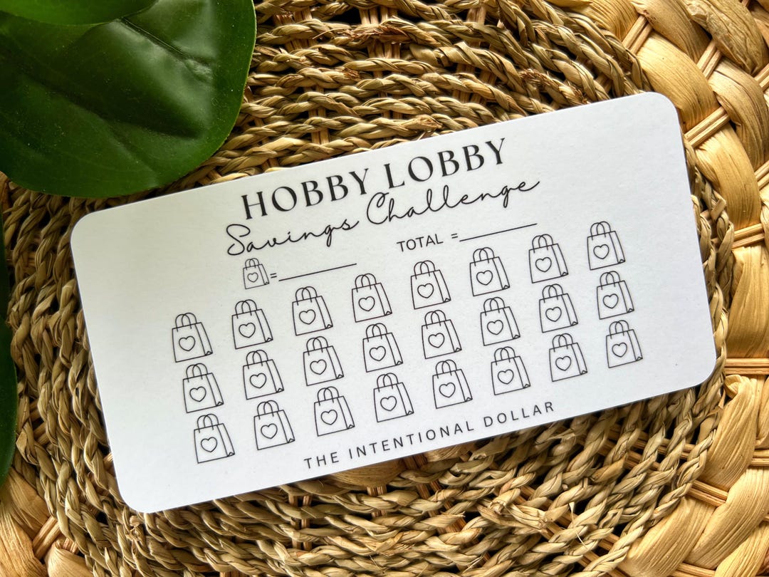 Hobby Lobby Savings Challenge: Cash Stuffing Tracker - Etsy