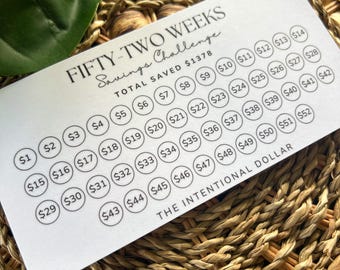 52 Week Savings Challenge, Disc-bound A6, 12 Month Challenge, Budgeting ...