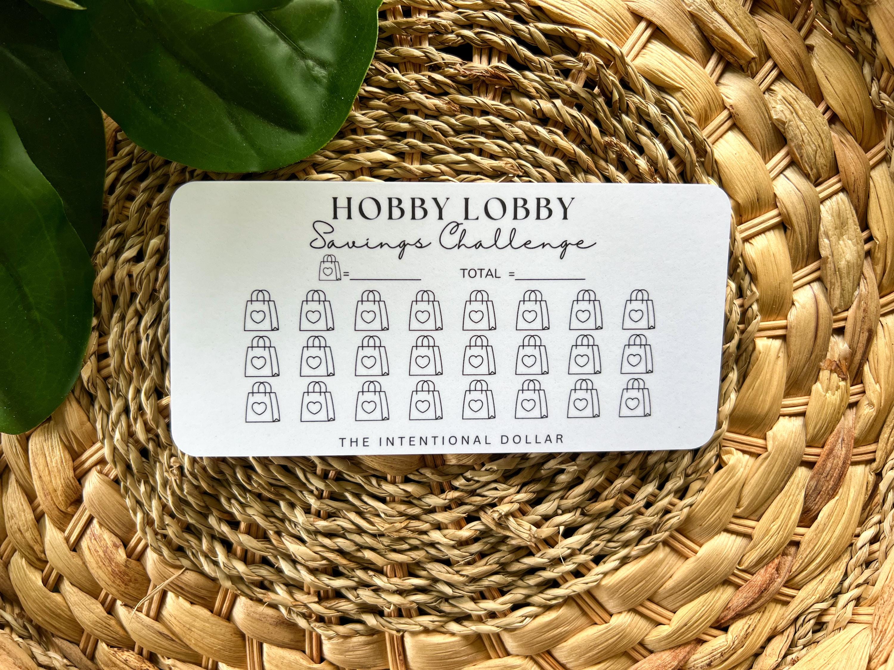 Hobby Lobby Savings Challenge: Cash Stuffing Tracker - Etsy