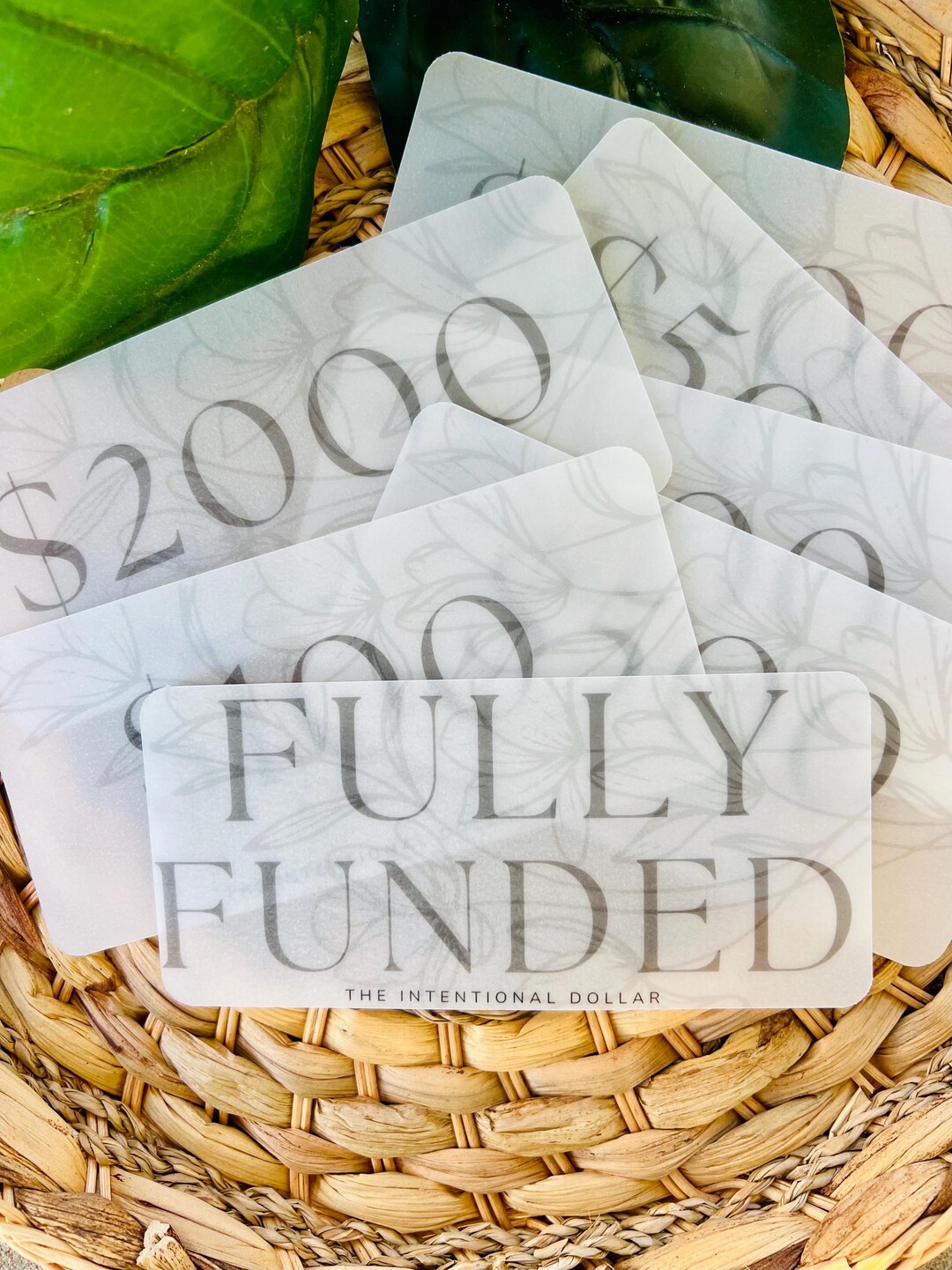 Laminated Cash Stuffing Placeholders: Minimalist Budgeting Essentials ...