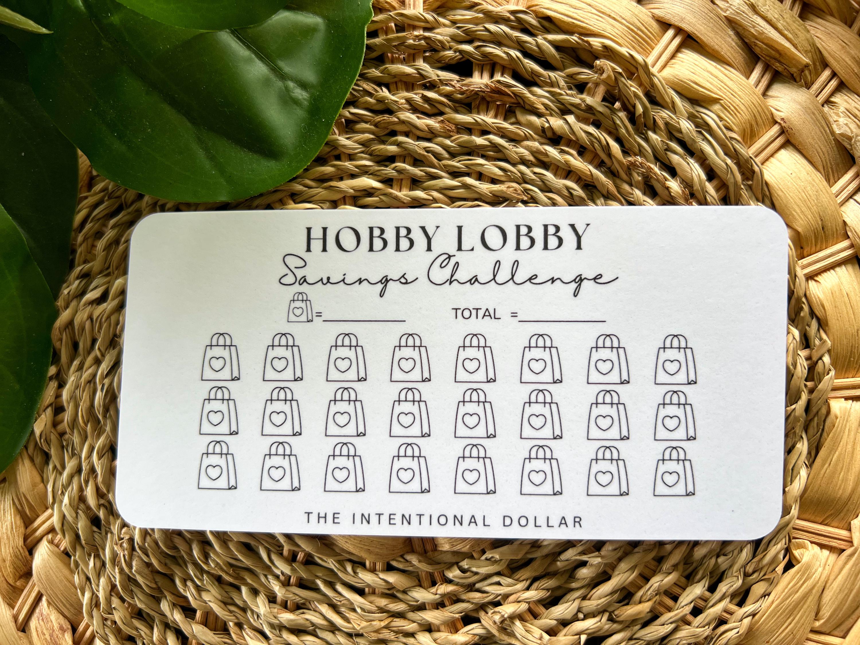 Hobby Lobby Savings Challenge: Cash Stuffing Tracker - Etsy