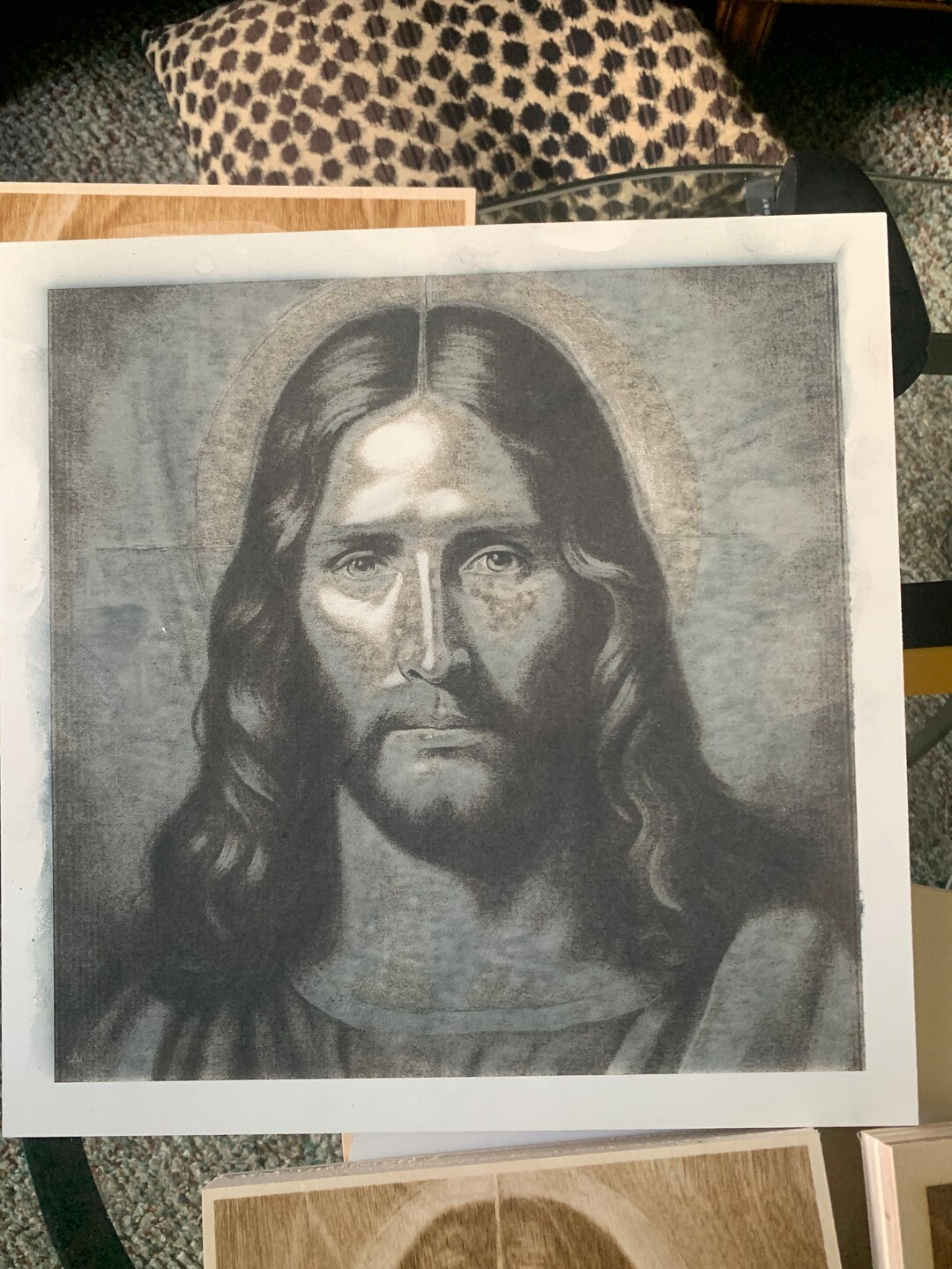 Authentic White Wooden Jesus Christ Portrait - Etsy