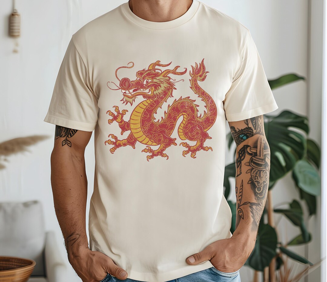 Red Dragon T-shirt Mythical Creature Art Tee for Fantasy Lovers Unique ...