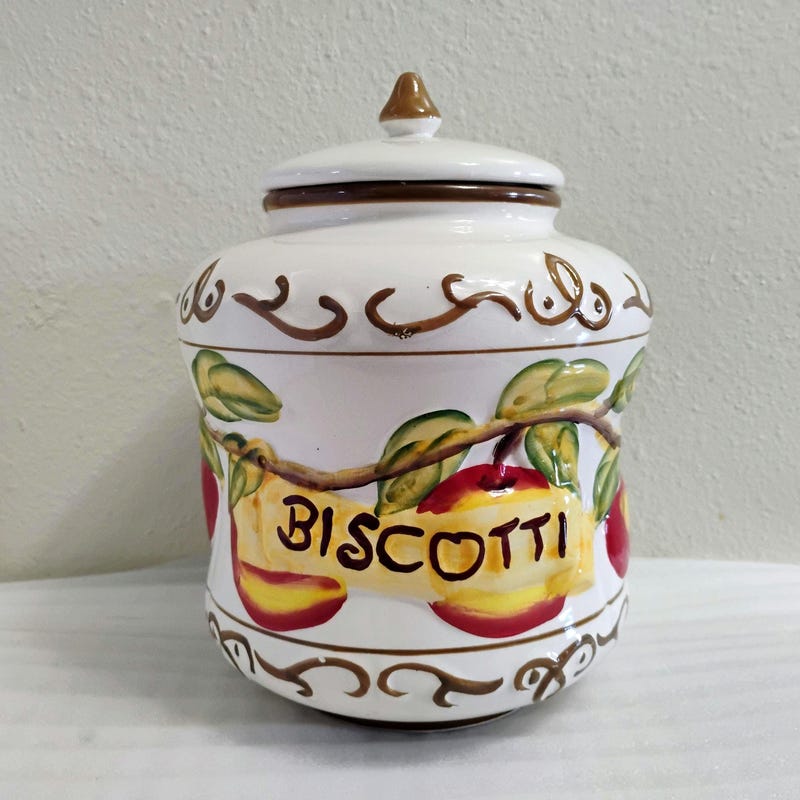 Painted Apple Cookie Jar - Etsy