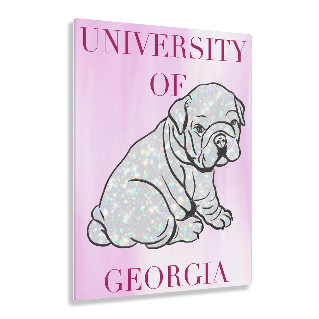 Georgia Bulldogs Acrylic Prints, UGA Wall Art Decor, College Dorm Room ...