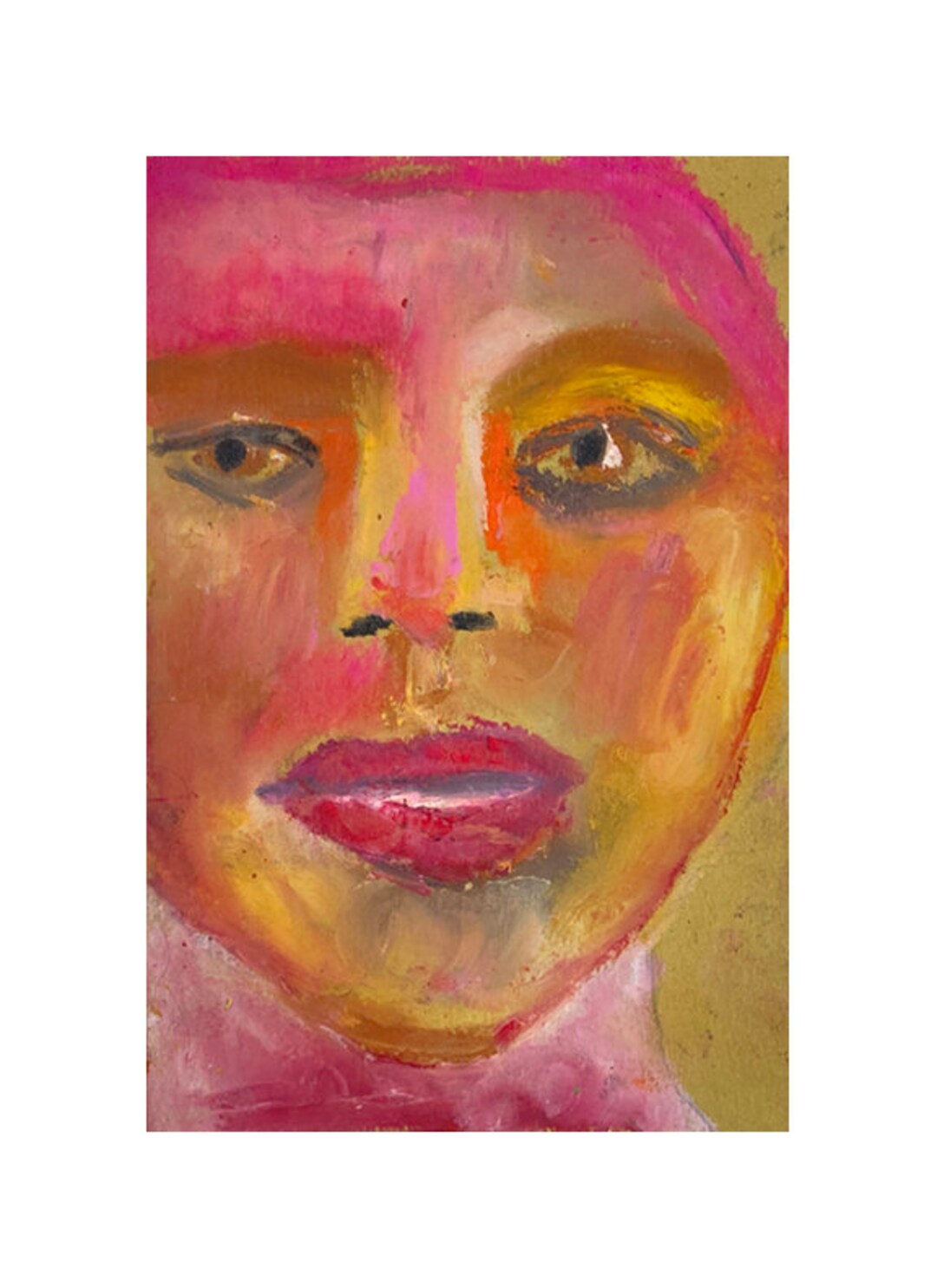 Original Naive Portrait Painting Handmade Original Painting - Etsy