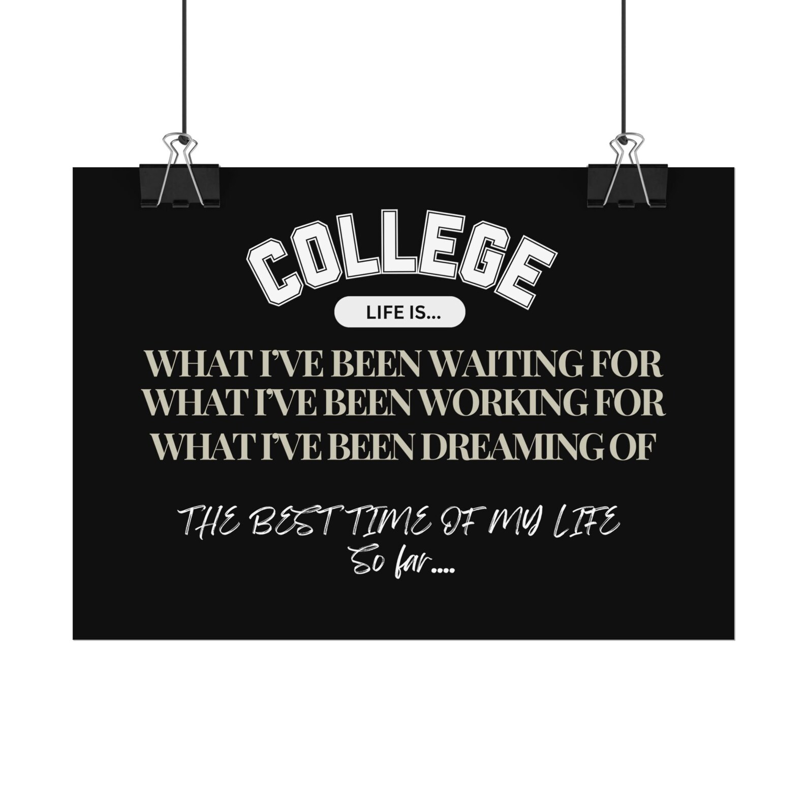 Dorm Wall Art, Dorm Poster, College Poster, Graduate Poster, Poster for ...