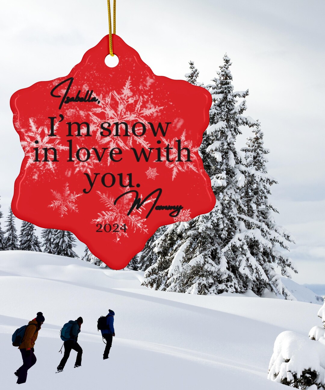 Personalized I'm Snow in Love With You Snowflake Ornament Gift for ...