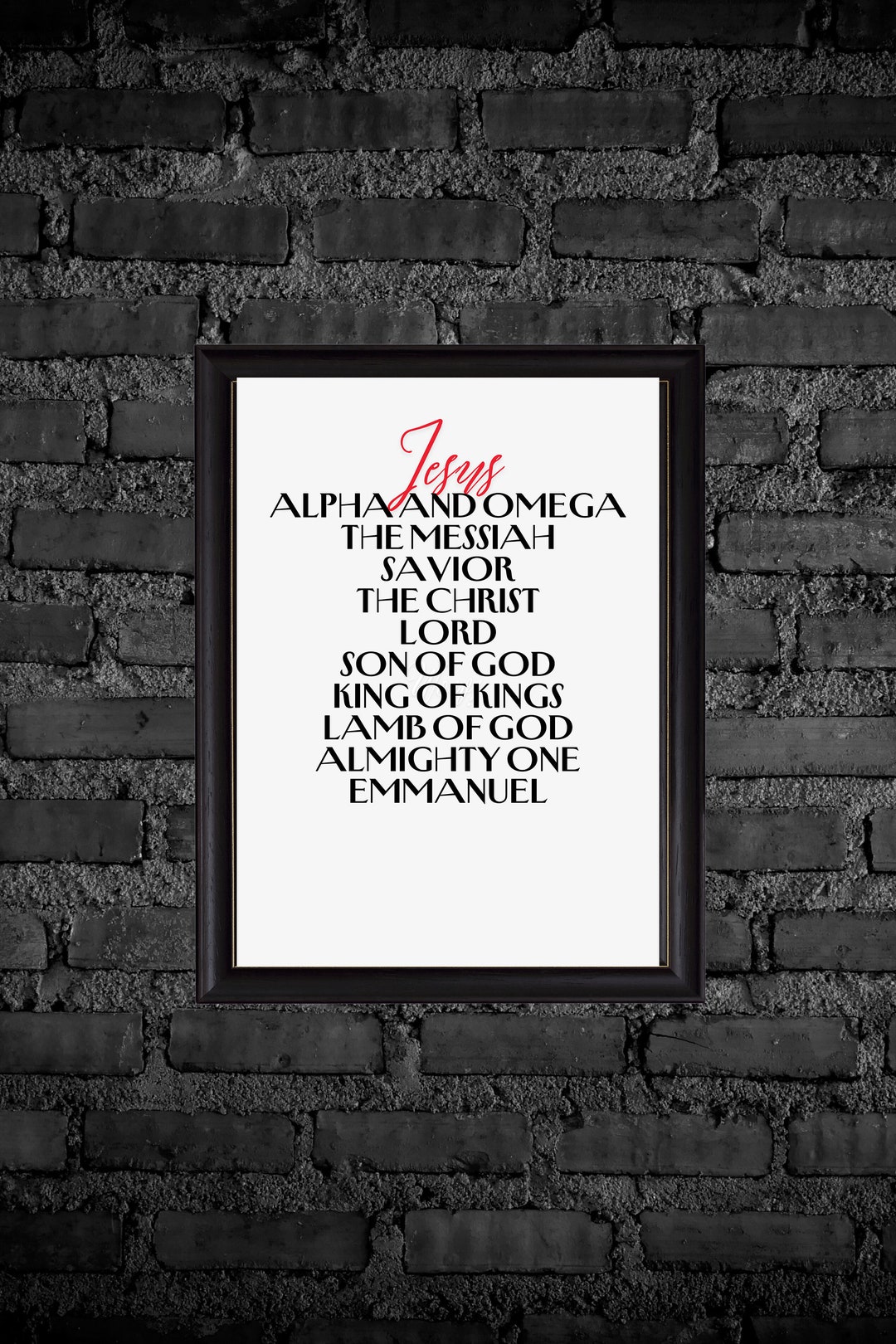 Jesus the Messiah, Wall Art, Church, Art Print, Spiritual Poster ...