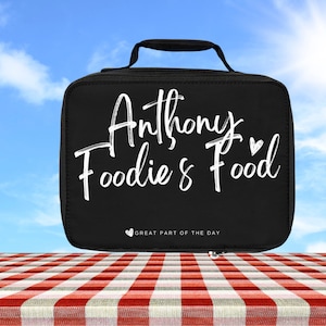 Personalized Lunch Box, Personalized Lunch Bag, Foodie Gift, Insulated ...
