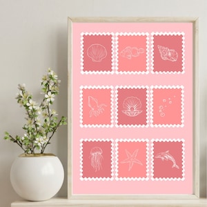 Seashell Print , Quote Wall Art, Retro Wall Decor, Printable Wall Art ...