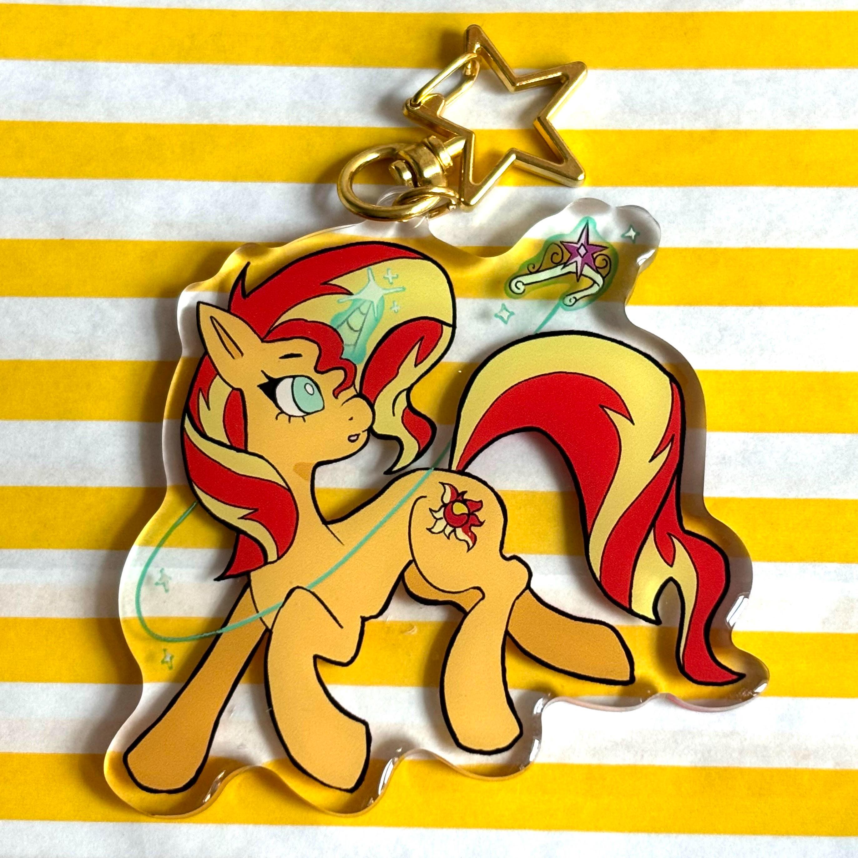 MLP sale Sunset Shimmer Keychain Double