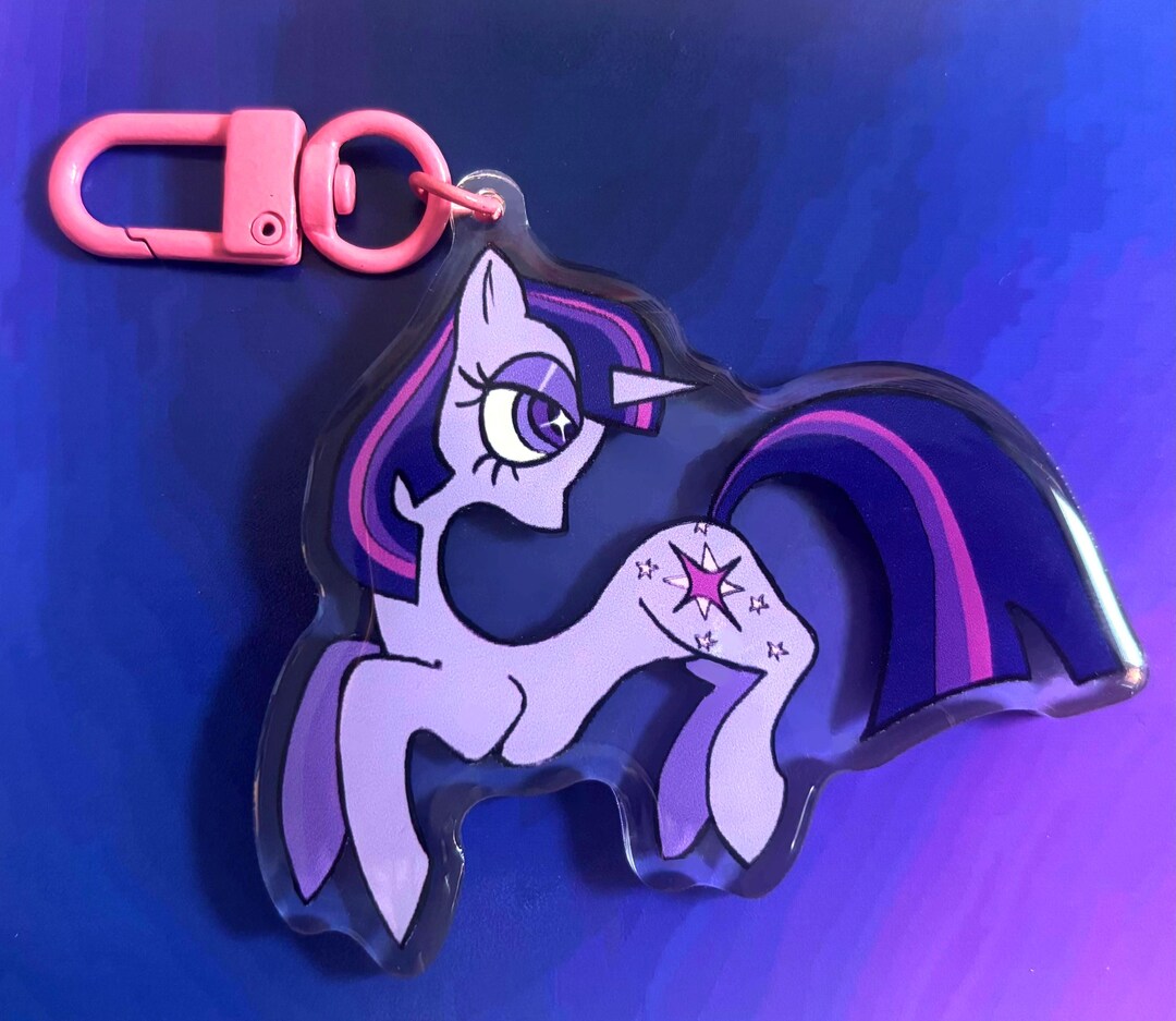 MLP Twilight Sparkle Charm | 3" Double-sided Acrylic | Front Epoxy ...