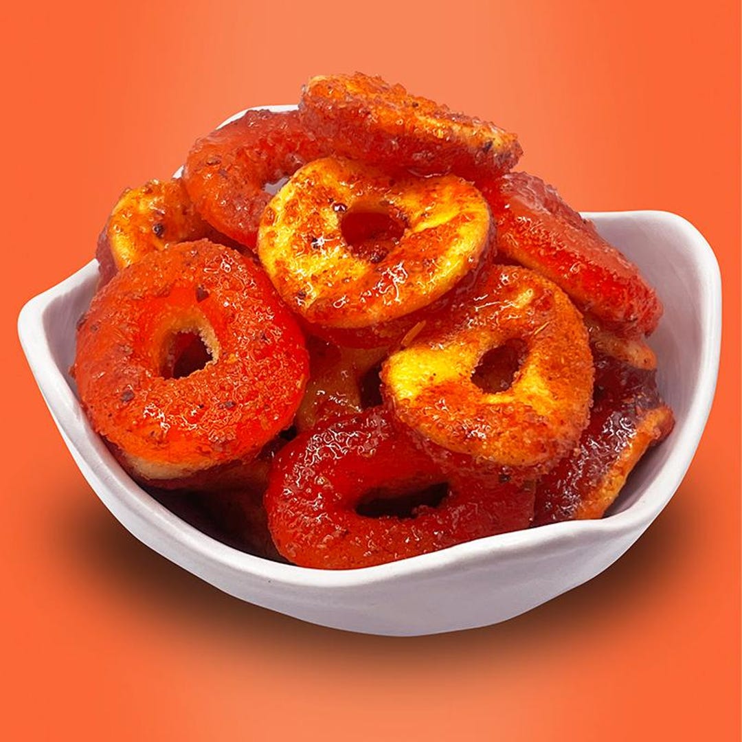 Peach Rings With Chamoy & Our Exclusive Chili Mix/peach Rings/chamoy ...
