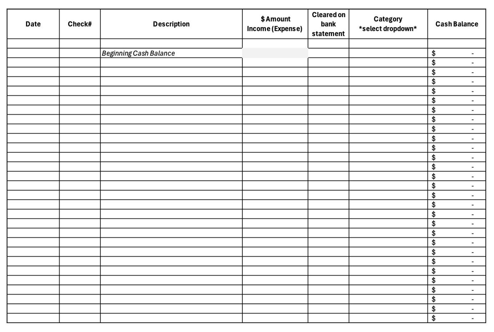 Excel Business Bookkeeping Spreadsheet - Checkbook, Profit & Loss ...