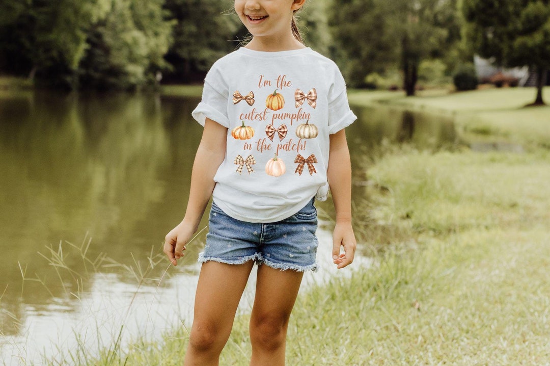Kids Fall Shirt, Cutest Pumpkin, Fall School Shirt, Fall Coquette Shirt ...