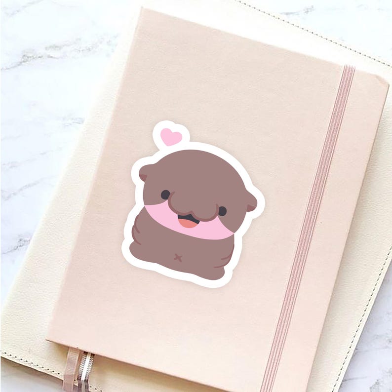 Cute Baby Hippo Vinyl Sticker, Hippo Moo Deng, Angry Moo Deng, Funny ...