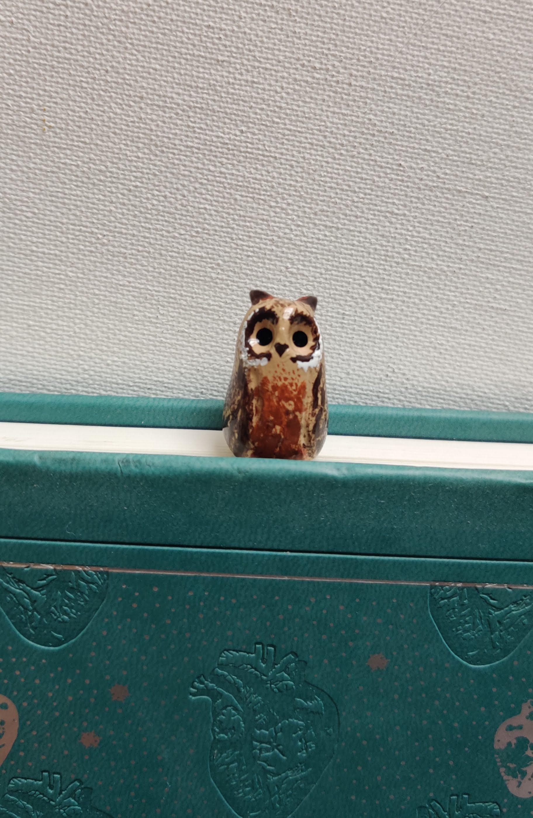 Clay Bookmark Paperclip Figurine | Great Horned Owl | Cute | Minimal ...