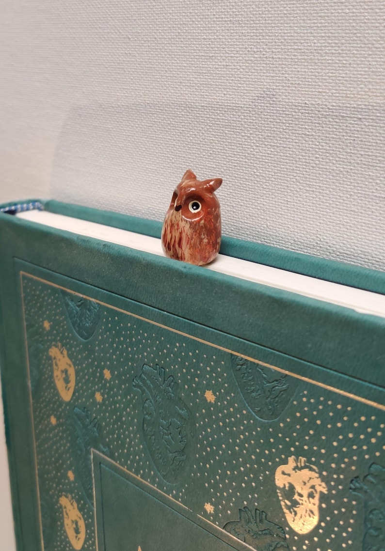 Clay Bookmark Paperclip Figurine | Eastern Screech Owl | Cute | Minimal ...