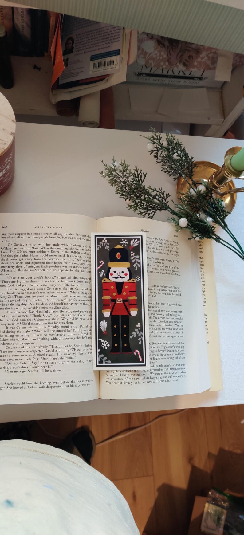 Nutcracker Bookmark Page Marker Gold Bookish Xmas Winter Christmas - Etsy