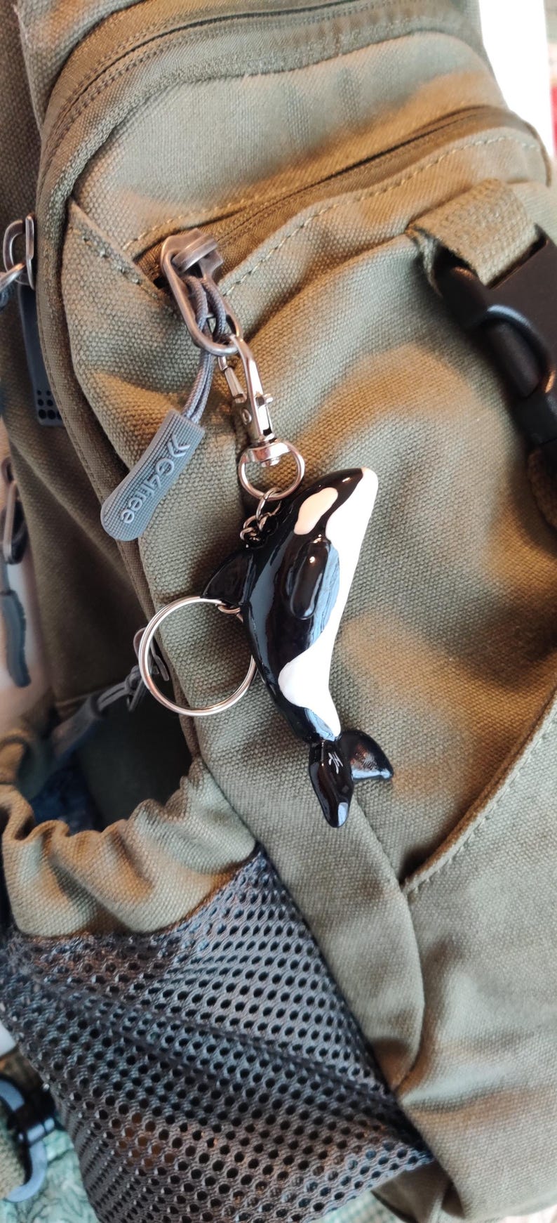 Orca Bag Charm | Hand Sculpted and Hand Painted | Killer Whale ...