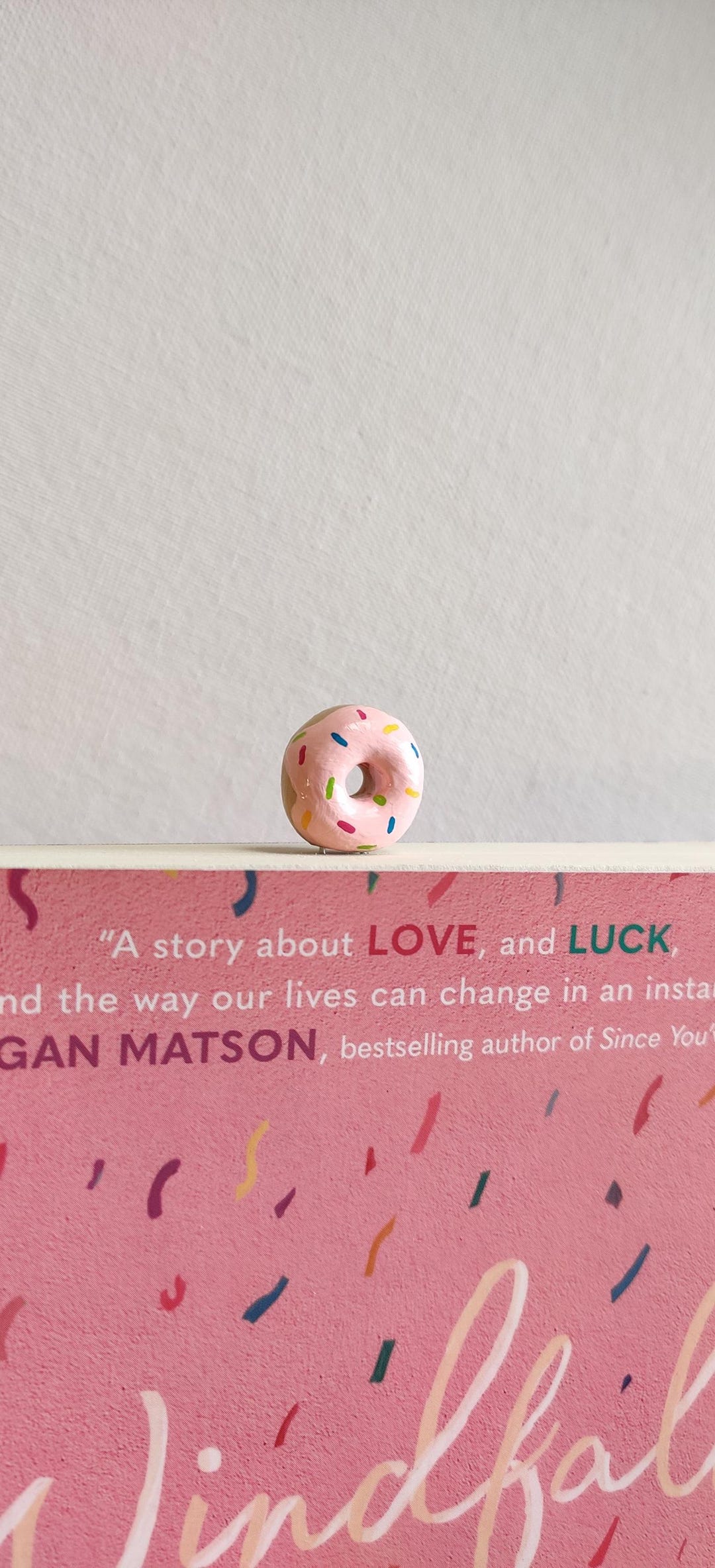 Clay Bookmark Paperclip Figurine | Pink Donut With Sprinkles | Cute ...