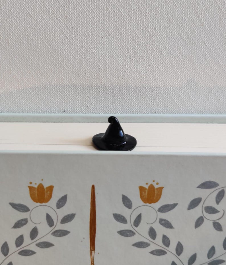 Clay Bookmark Paperclip Figurine | Witch Hat | Wizard Hat | Cute ...