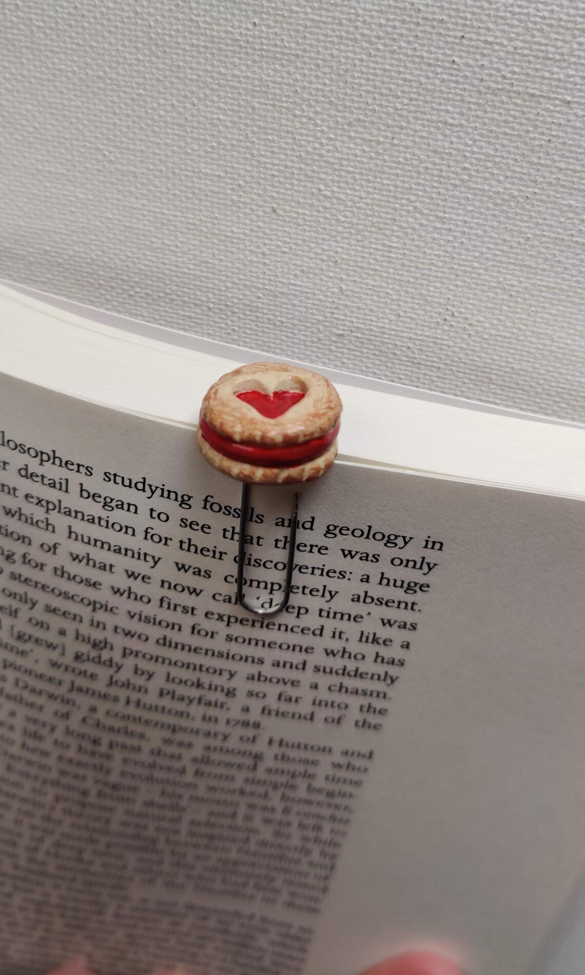 Clay Bookmark Paperclip Figurine | Jammy Dodger | Cute | Bookish ...