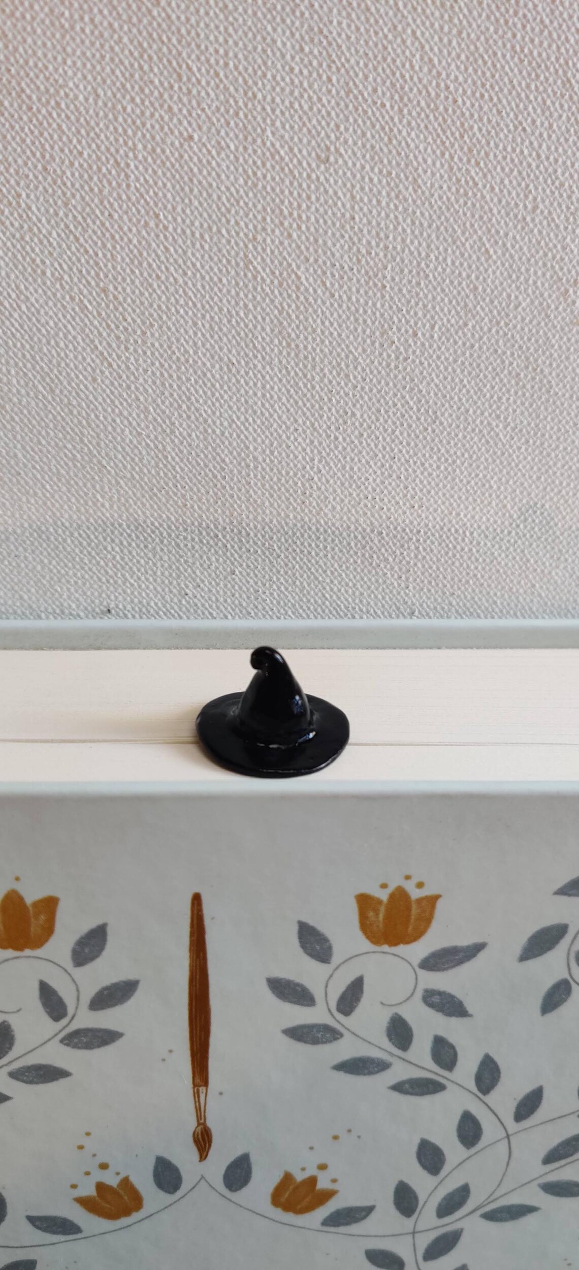 Clay Bookmark Paperclip Figurine Witch Hat Wizard Hat Cute Minimal ...