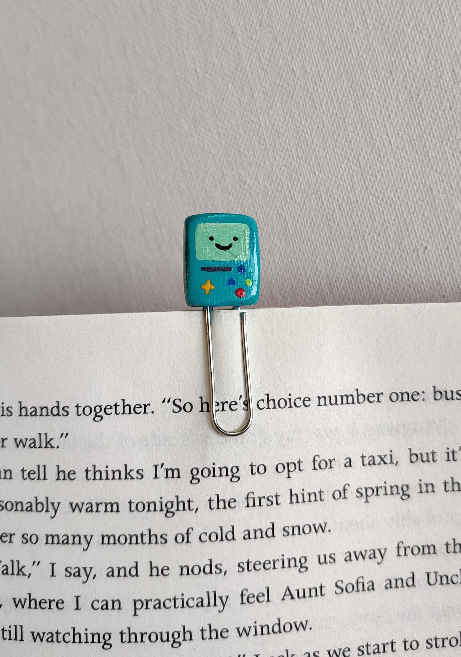 Clay Bookmark Paperclip Figurine | Cartoon Robot | Cute | Minimal ...