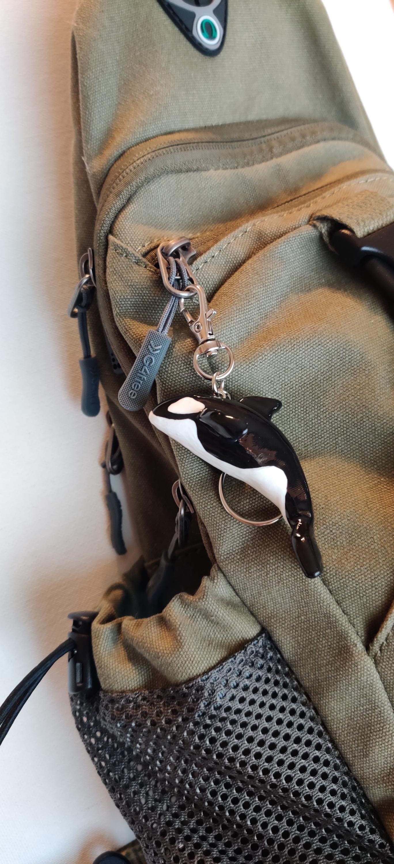 Orca Bag Charm | Hand Sculpted and Hand Painted | Killer Whale ...