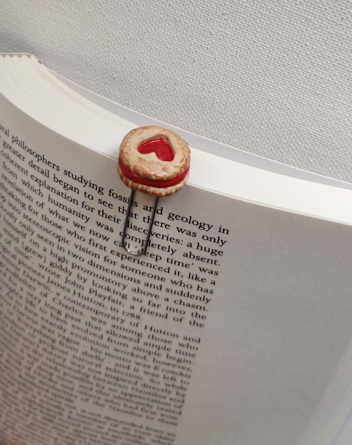 Clay Bookmark Paperclip Figurine | Jammy Dodger | Cute | Bookish ...