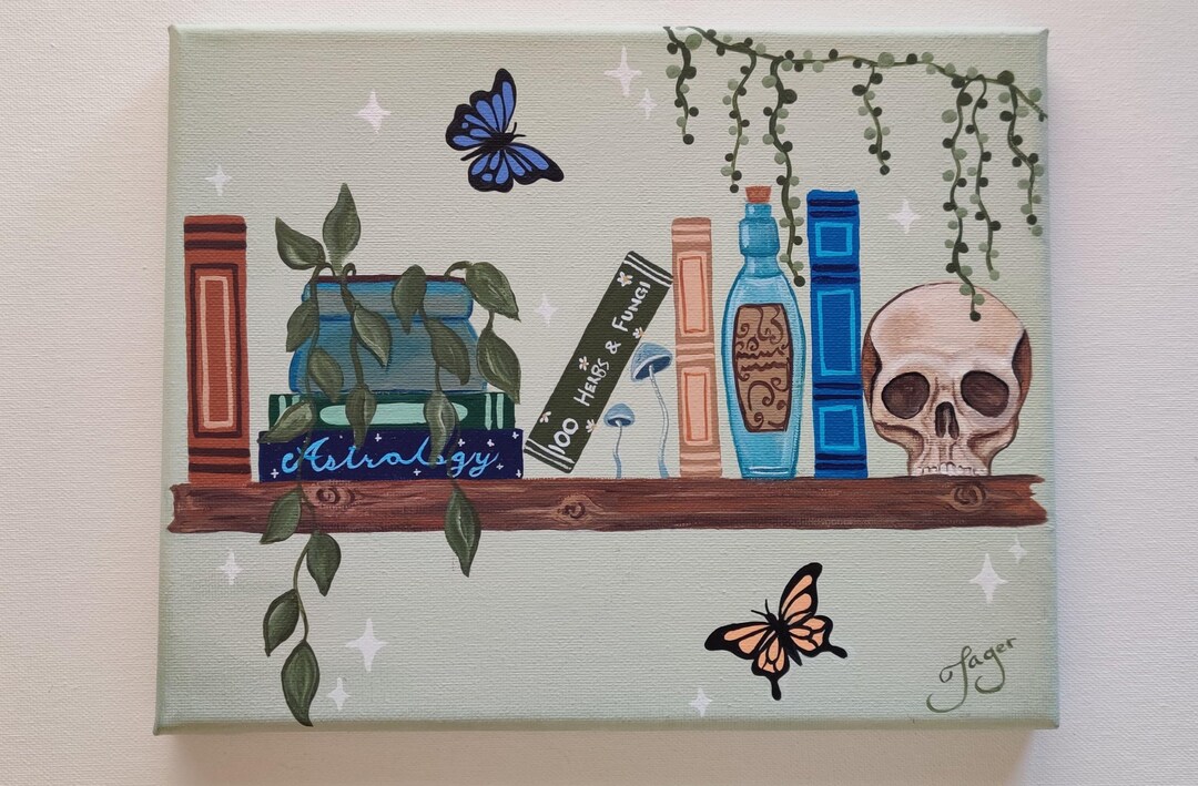 Adventure Shelf Painting | Original | Acrylic | Stretched Canvas | 8" X ...