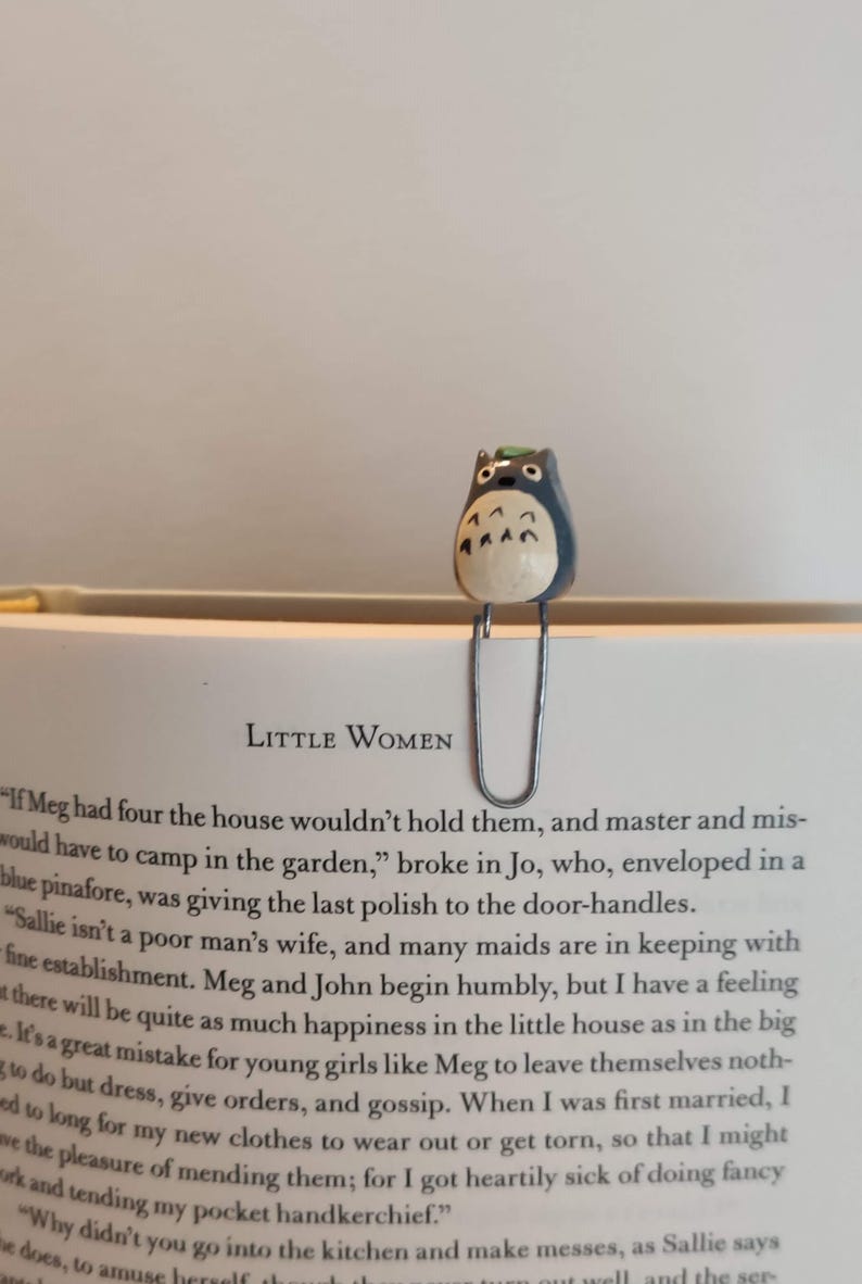 Clay Bookmark Paperclip Figurine | Ghibli Inspired | Cute | Minimal ...
