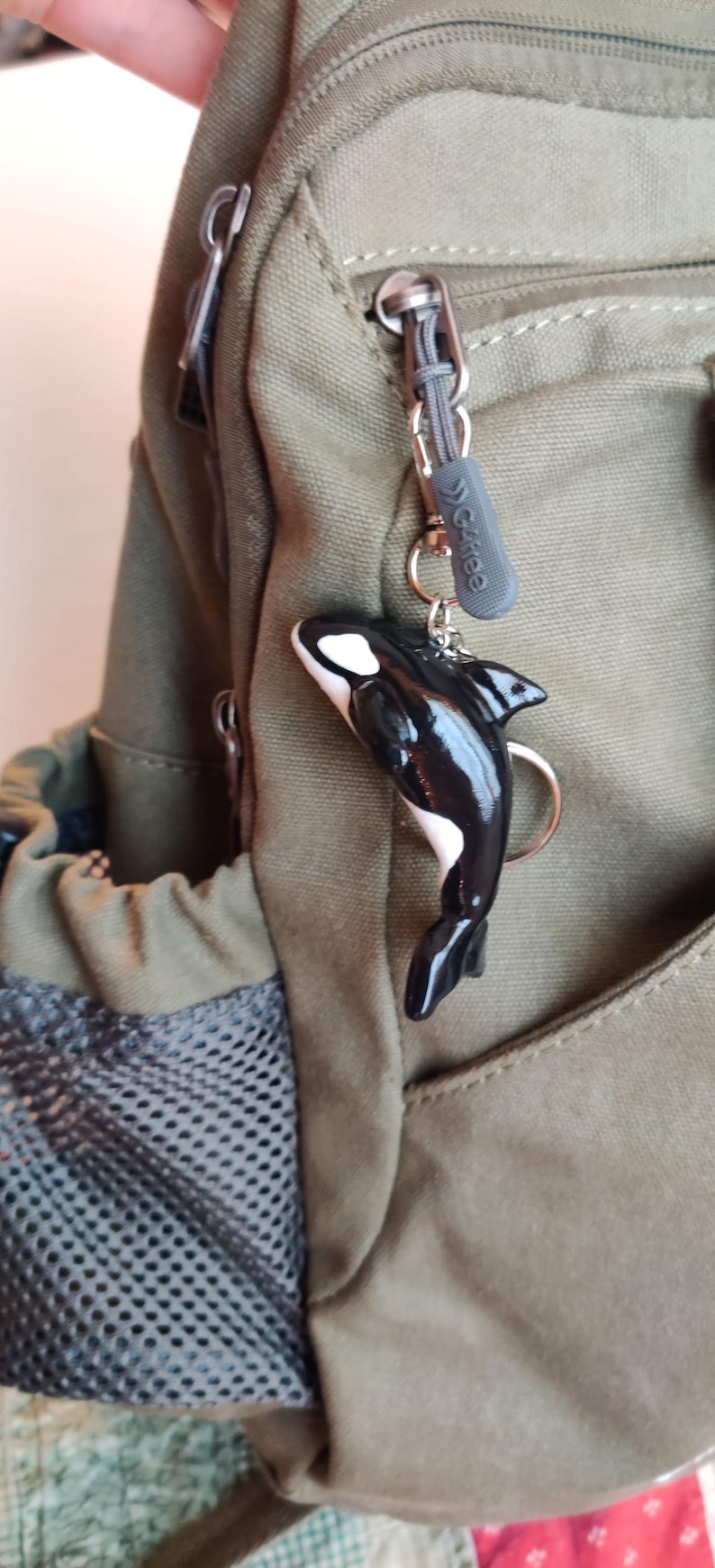 Orca Bag Charm | Hand Sculpted and Hand Painted | Killer Whale ...