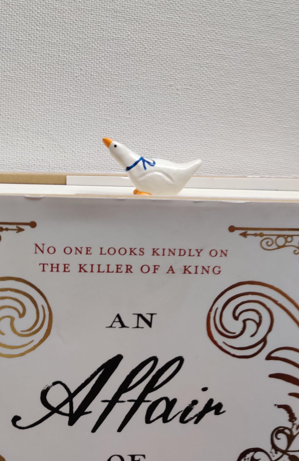 Clay Bookmark Paperclip Figurine | Goose With Bow | Cute | Minimal ...