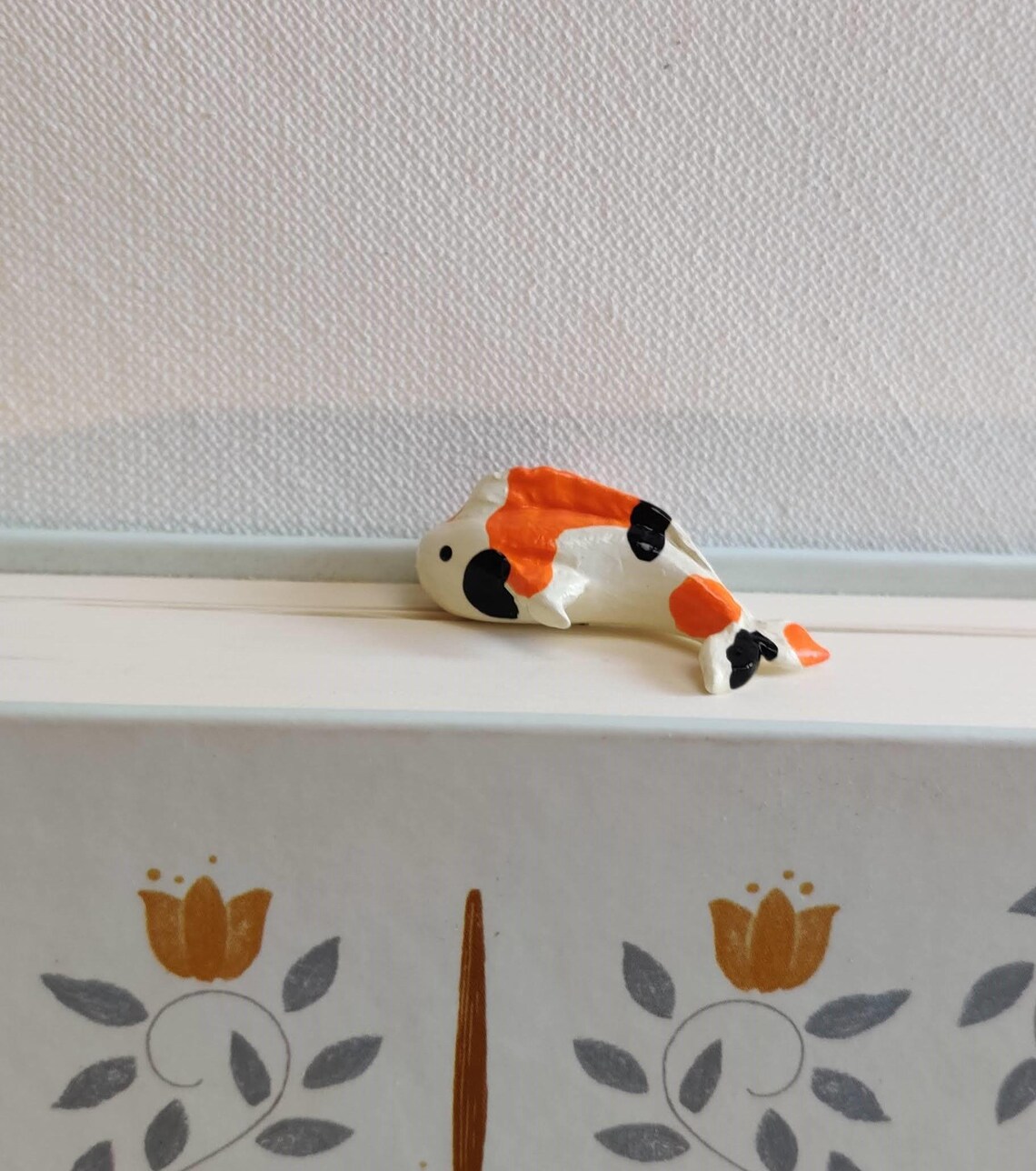 Clay Bookmark Paperclip Figurine | Koi Fish | Cute | Minimal | Bookish ...