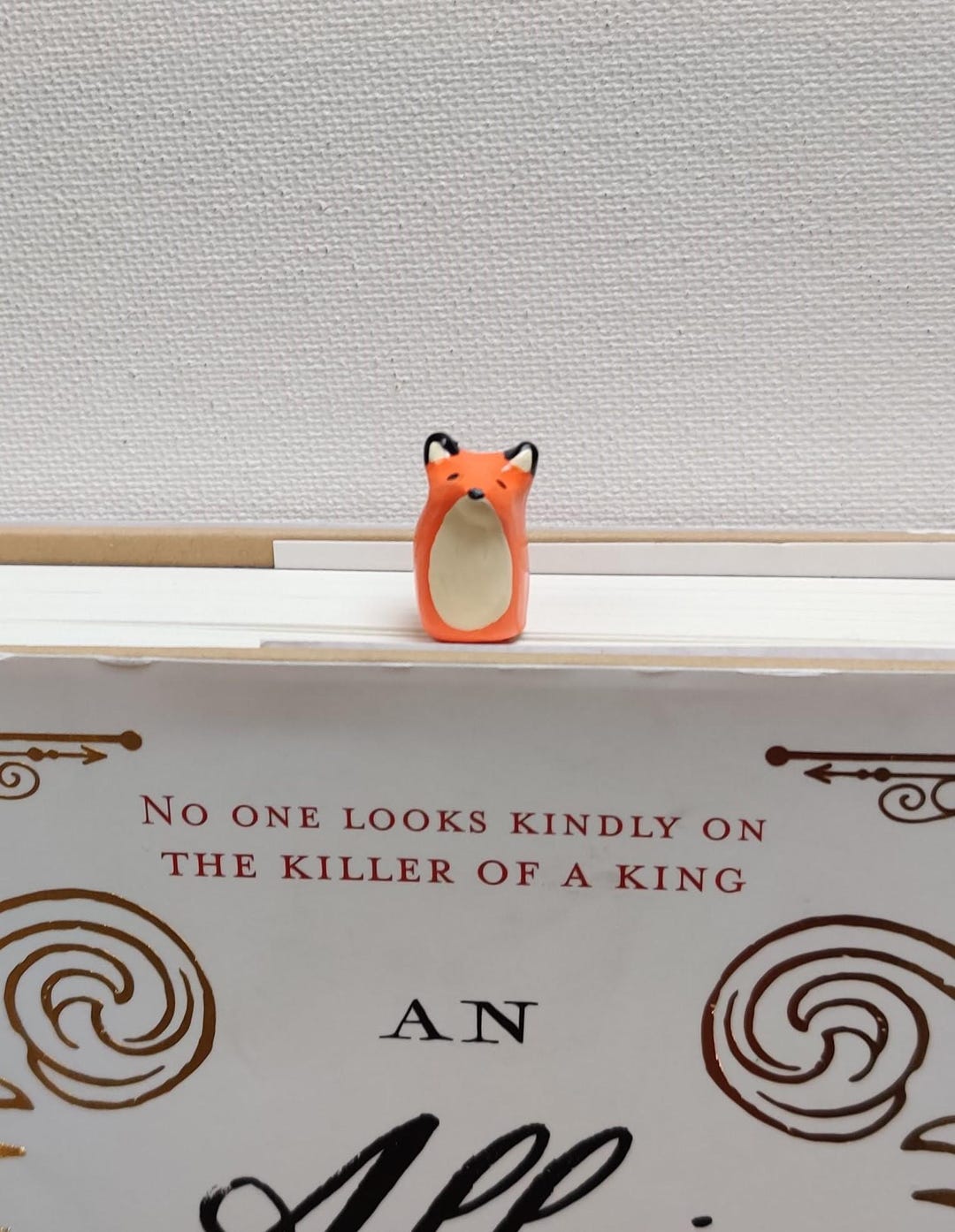 Clay Bookmark Paperclip Figurine | Fox | Cute | Minimal | Bookish - Etsy