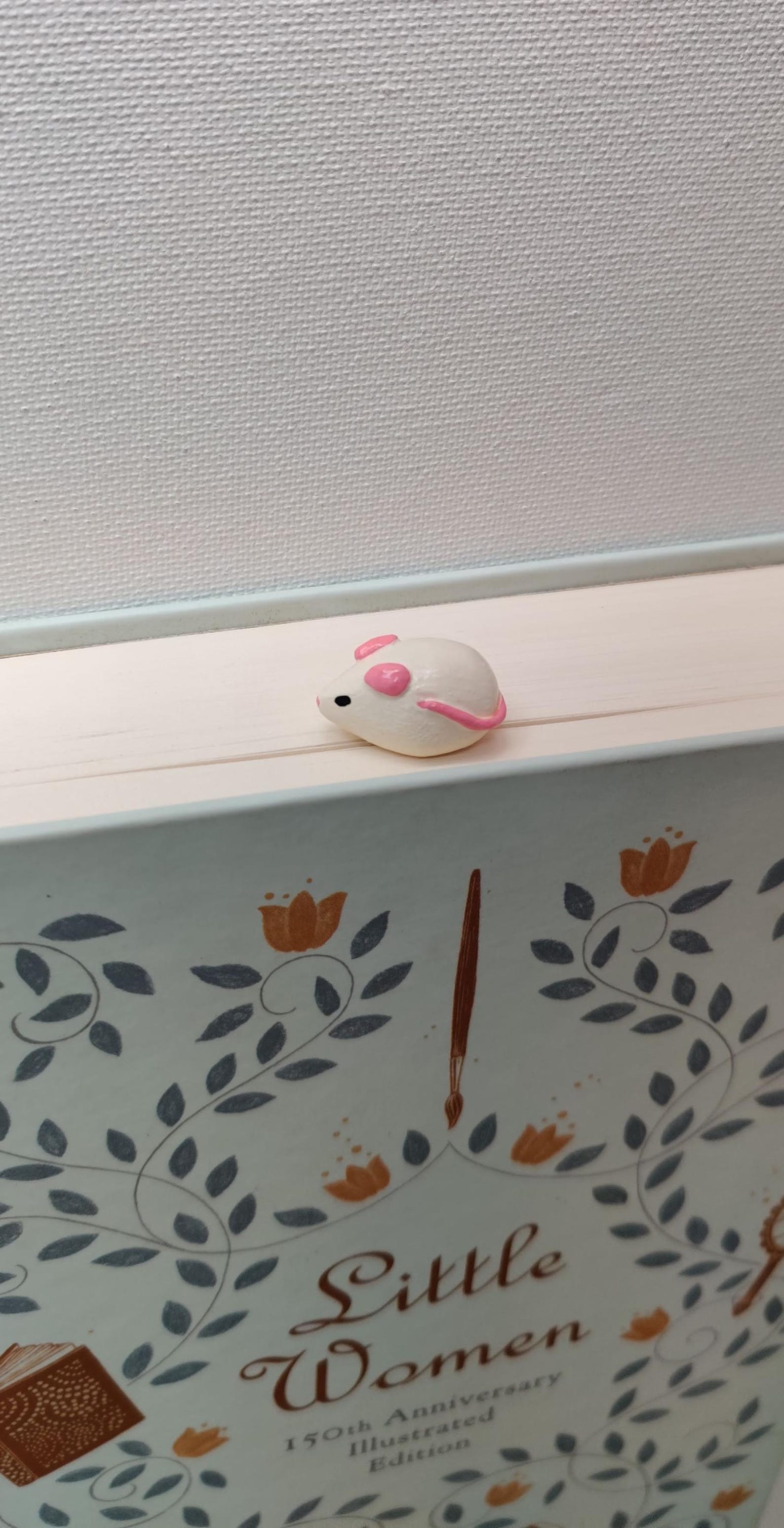 Clay Bookmark Paperclip Figurine | White Rat | Cute | Bookish | - Etsy