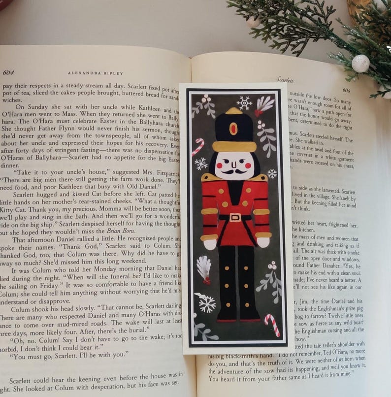 Nutcracker Bookmark Page Marker Gold Bookish Xmas Winter Christmas - Etsy
